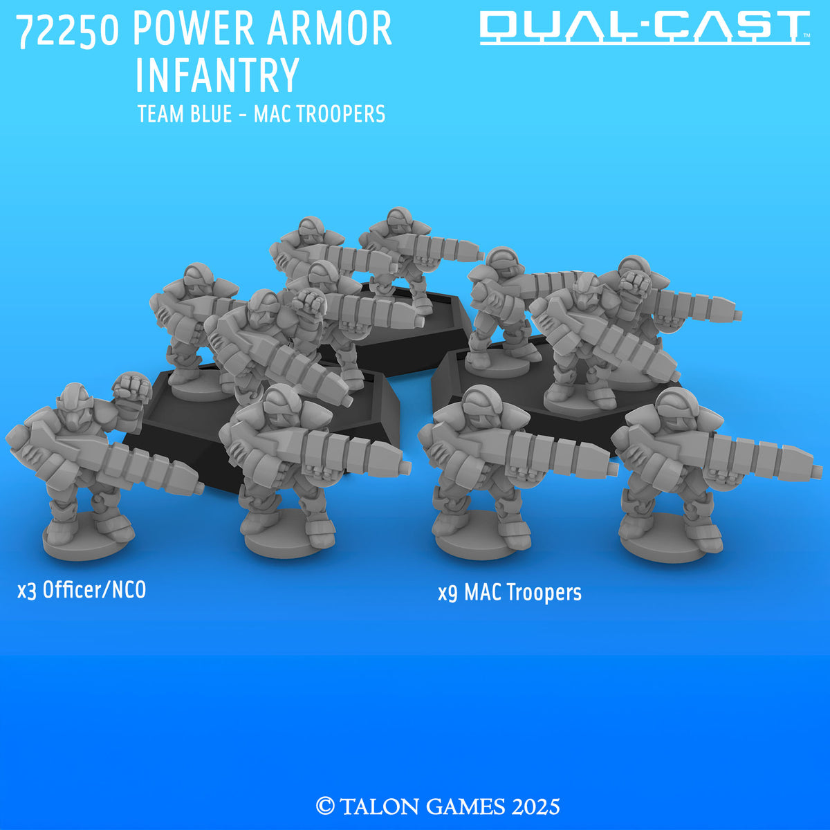 72250 POWER ARMOR INFANTRY - TEAM BLUE – Talon Games