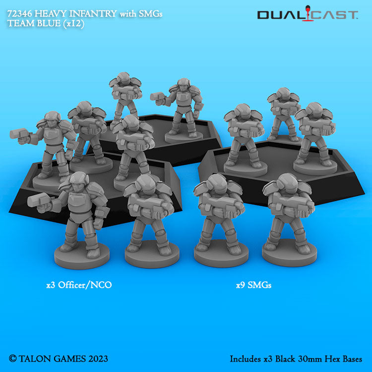 72346 HEAVY INFANTRY with SMGs - TEAM BLUE – Talon Games
